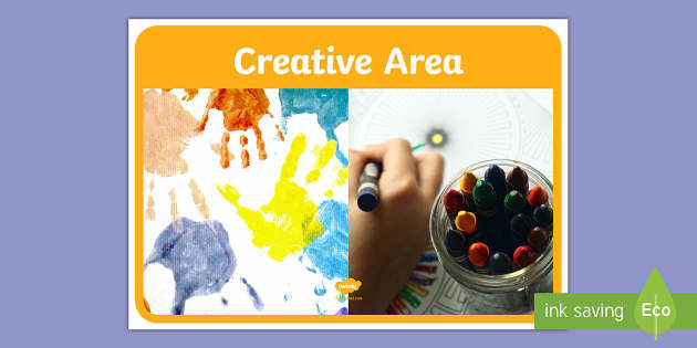 FREE! - 👉 Creative Area Photo Sign (teacher made)