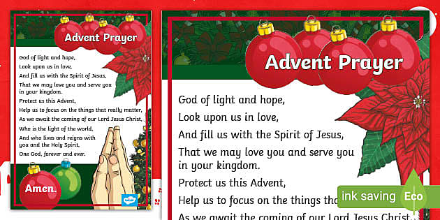 Advent Prayer Display Poster (teacher made)