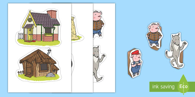 The Three Little Pigs Small World Characters