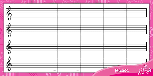 Pauta Musical | Pentagrama XL | Música | Póster XL