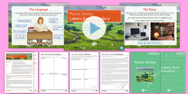 GCSE Poetry Lesson Pack to Support Teaching On 'Letters from Yorkshire' by