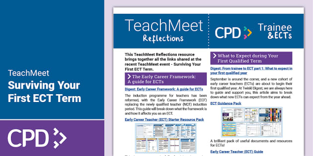 FREE! - TeachMeet Reflections - Surviving Your First ECT Term FREE! - TeachMeet Reflections - Surviving Your First ECT Term
