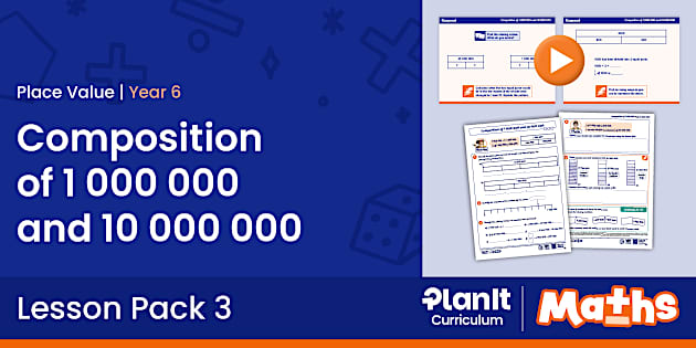 👉 Year 6 Composition 1 000 000 and 10 000 000 Place Value Pack