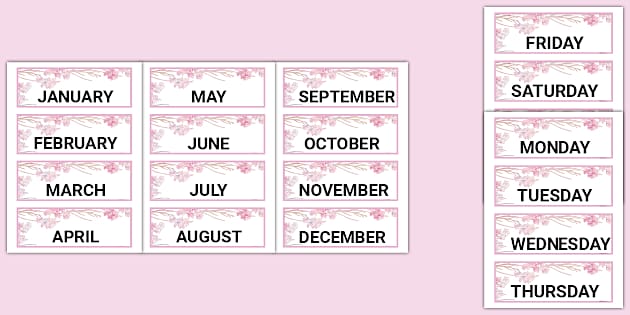 Singapore Orchid Themed Days and Months (teacher made)