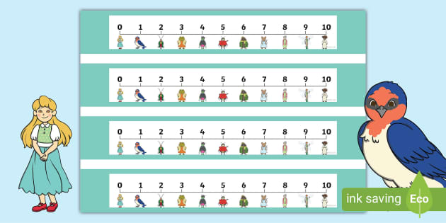Thumbelina Number Lines 0-10 (l'insegnante ha fatto) Thumbelina Number Lines 0-10 (l'insegnante ha fatto)