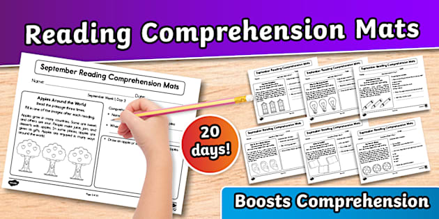 September Second Grade Daily Reading Comprehension Mats