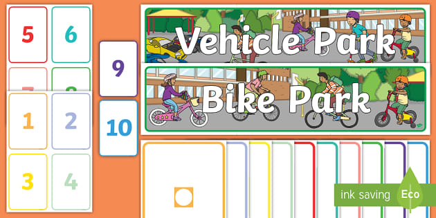 Number Shapes Bike Park Resource Resource Pack