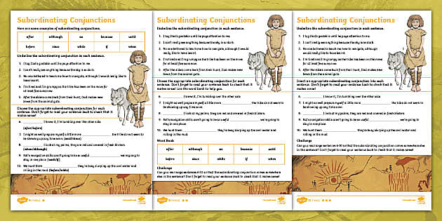 How to Skin a Bear Using Subordinating Conjunction Activity