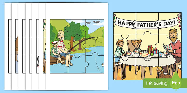 Father's Day Jigsaw Puzzle (teacher made) - Twinkl