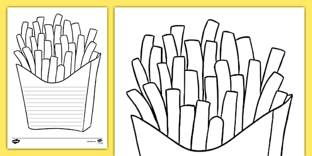 coloring pages french fries