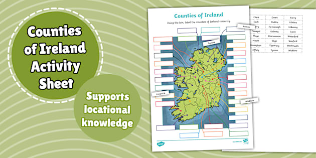 Counties of Ireland activity Sheet