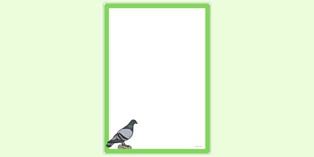 FREE! - Simple Blank Pigeon Page Border | Page Borders | Twinkl FREE! - Simple Blank Pigeon Page Border | Page Borders | Twinkl