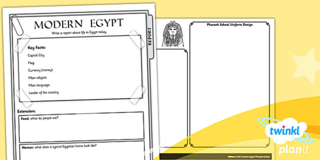 History: Ancient Egypt LKS2 Unit Home Learning Tasks