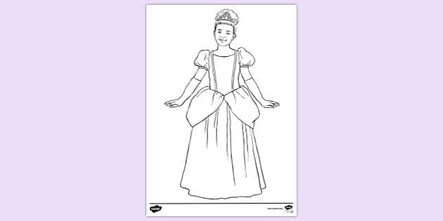 Princess Colouring Sheet | Colouring Sheets - Twinkl