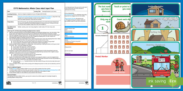 EYFS Maths: Counting the Postman’s Lost Letters Whole Class Adult Input