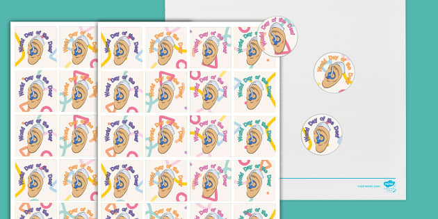World Day of the Deaf - Celebration Stickers - Twinkl