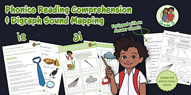 Gr 3 Phonics T2 - ie sound - Reading Comp (CAPS) - Twinkl