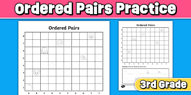 Third Grade Ordered Pairs Practice Worksheet