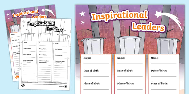 Inspirational Leaders Fact File Template (Teacher-Made)