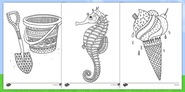 Summer Mindfulness Colouring Pack - Primary Resources