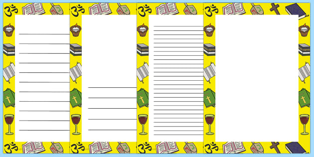 FREE! - RE Page Borders (teacher made) - Twinkl