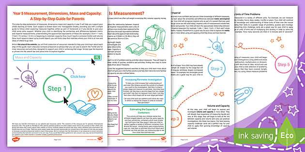 👉 Year 5 Measurement, Dimensions, Mass and Capacity: A Step-by-Step ...