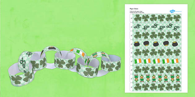 St Patricks Day Paper Chain (teacher made)
