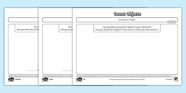 👉 Count Objects Differentiated Maths Worksheets Twinkl