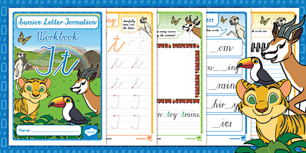 Cursive Letter Formation Workbook - Tt (teacher made)