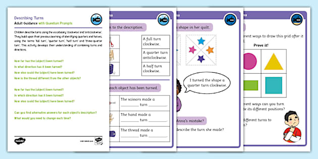 👉 White Rose Maths Compatible Year 2 Describing Turns Mastery