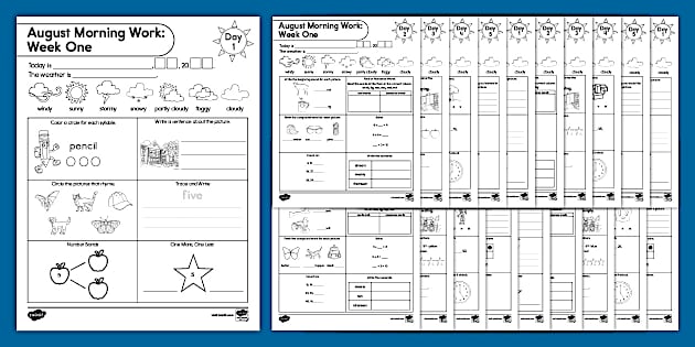 * NEW * 1st Grade Morning Worksheets | Math Resources | Twinkl USA