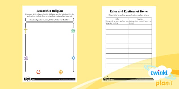 RE: Rules and Routines Year 2 Home Learning Tasks - Twinkl