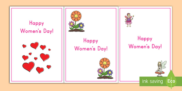Women's Day Greeting Cards (teacher made)