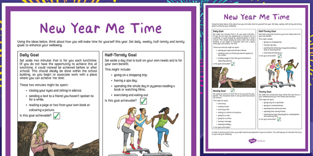 New Year Me Time Display Poster (creat de profesori)