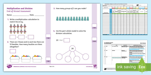 👉 Year 1 Multiplication and Division End-of-Unit Assessment