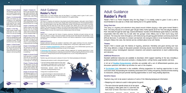 KS2 Fantasy Gaming Adventure Story 'Raider's Peril' Adult Guidance