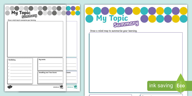 Topic Summary Template (Teacher-Made) - Twinkl