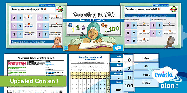 French Numbers 1 100 Practise Counting To 100 Lesson Pack