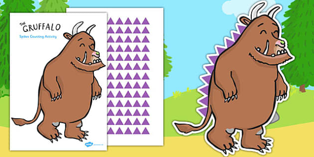The Gruffalo's Spikes Counting Activity - gruffalo, spikes