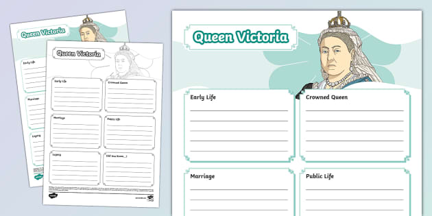 Queen Victoria Fact File Template (Teacher-Made) - Twinkl