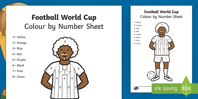 Football World Cup Colour by Number (teacher made)