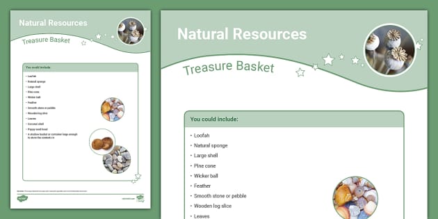Natural Resources Treasure Basket Ideas | Nature Learning