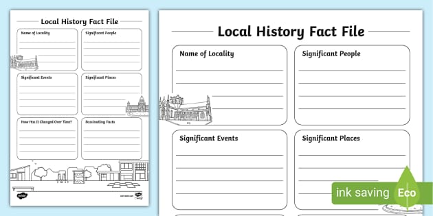 Local History Fact File Template (teacher made)
