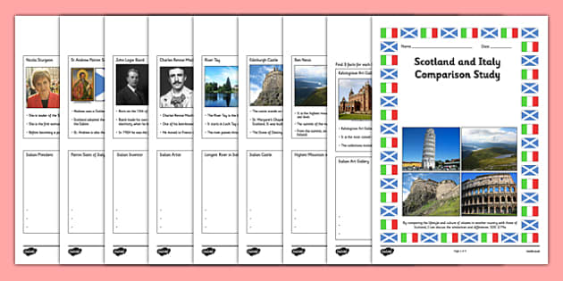 Scotland and Italy Comparison Study Research Booklet