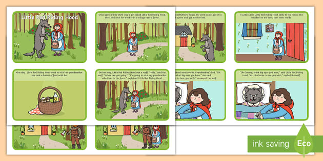 Little Red Riding Hood Story Sequencing with Text