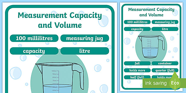 FREE! - Key Stage 1 Measurement Capacity and Volume Poster