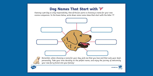 P dog names store