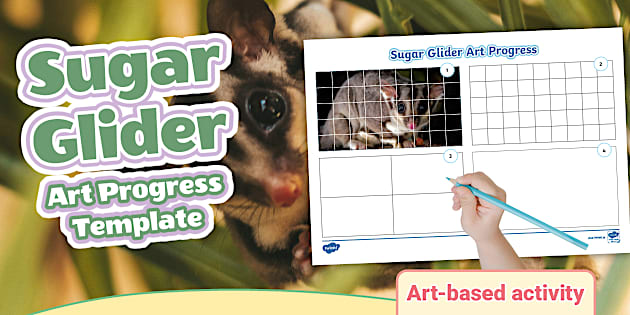 Sugar Glider Art Progress Template