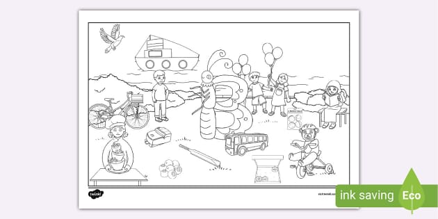 * NEW * 'B' Sound Loaded Colouring Page, B Words - Twinkl