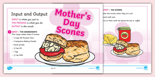 Robotics and Coding Input/Output Mother's Day Scones Robotics and Coding Input/Output Mother's Day Scones